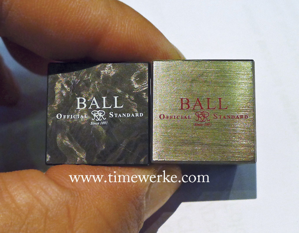 A cube of mu metal combined with carbon (on the left) beside a cube of ...